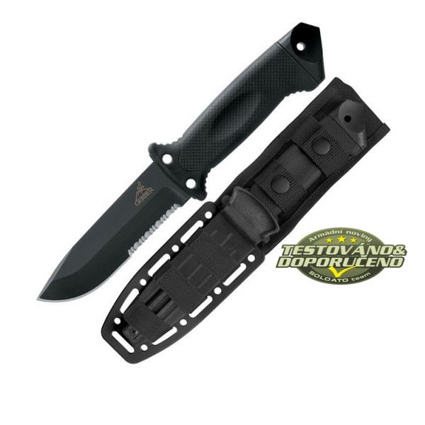 Gerber LMF II Infantry knife, black, combined blade | Balistas.com