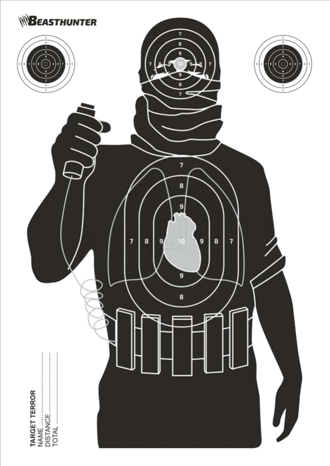 Beast Hunter Terror Silhouette Target 10pcs | Balistas.com
