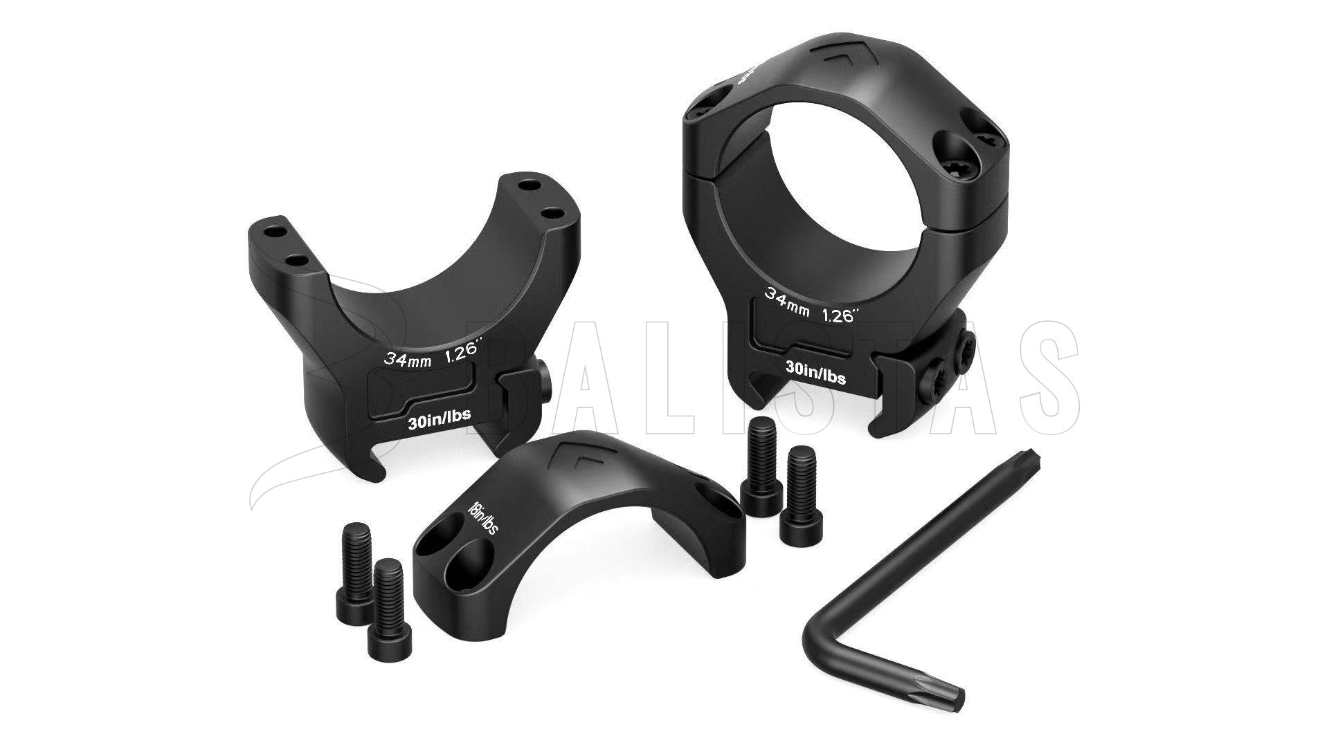 Arken Halo 22mm/34mm high scope rings | Balistas.com