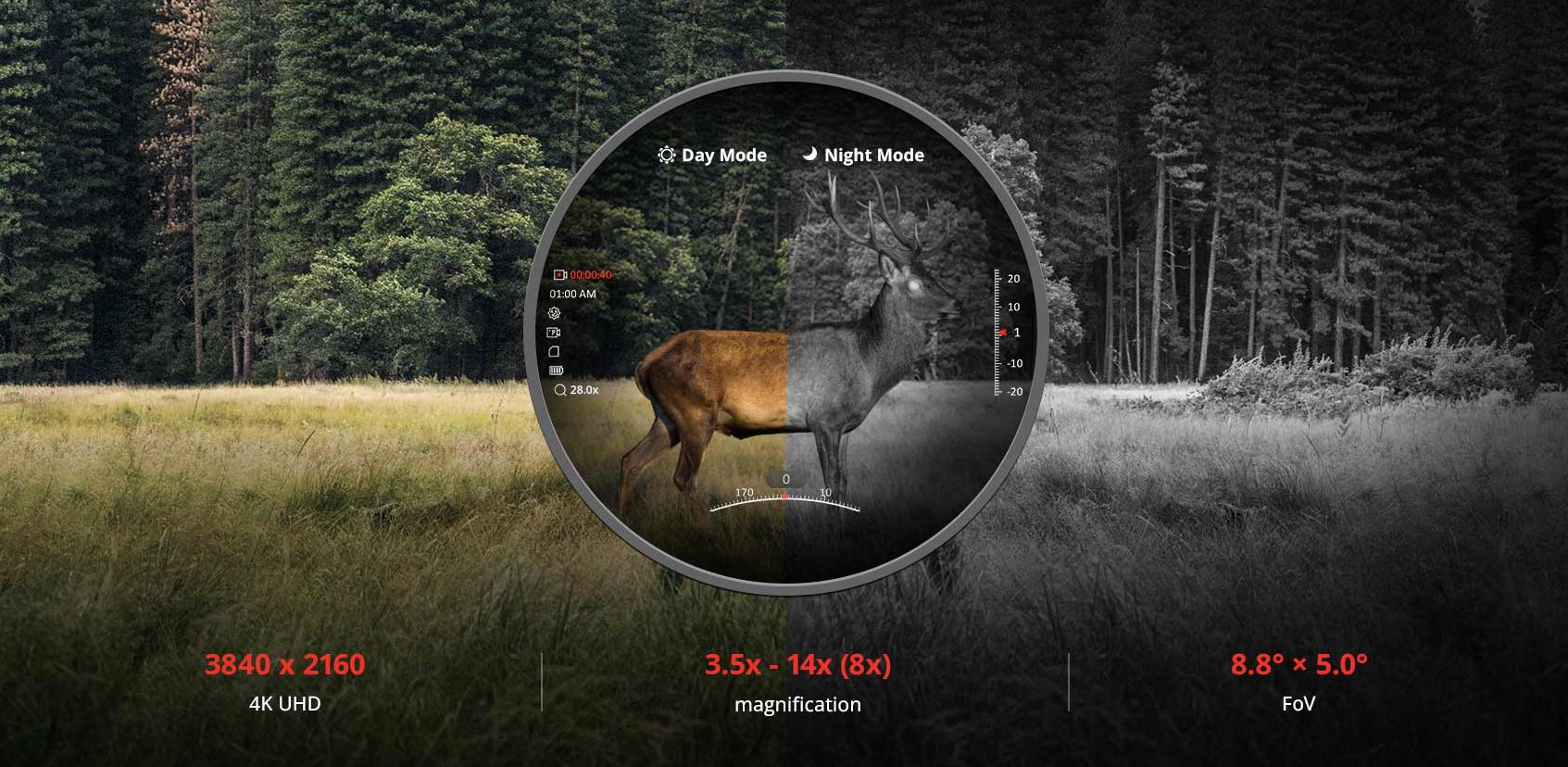 Night vision sight HIKMICRO ALPEX 4K A50E | Balistas.com