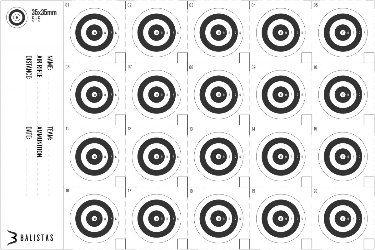 Free downloadable targets - for an air rifle, pistol and PCP rifle ...